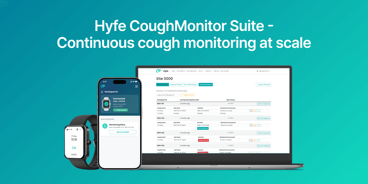 Hyfe CoughMonitor Suite - Continuous cough monitoring at scale